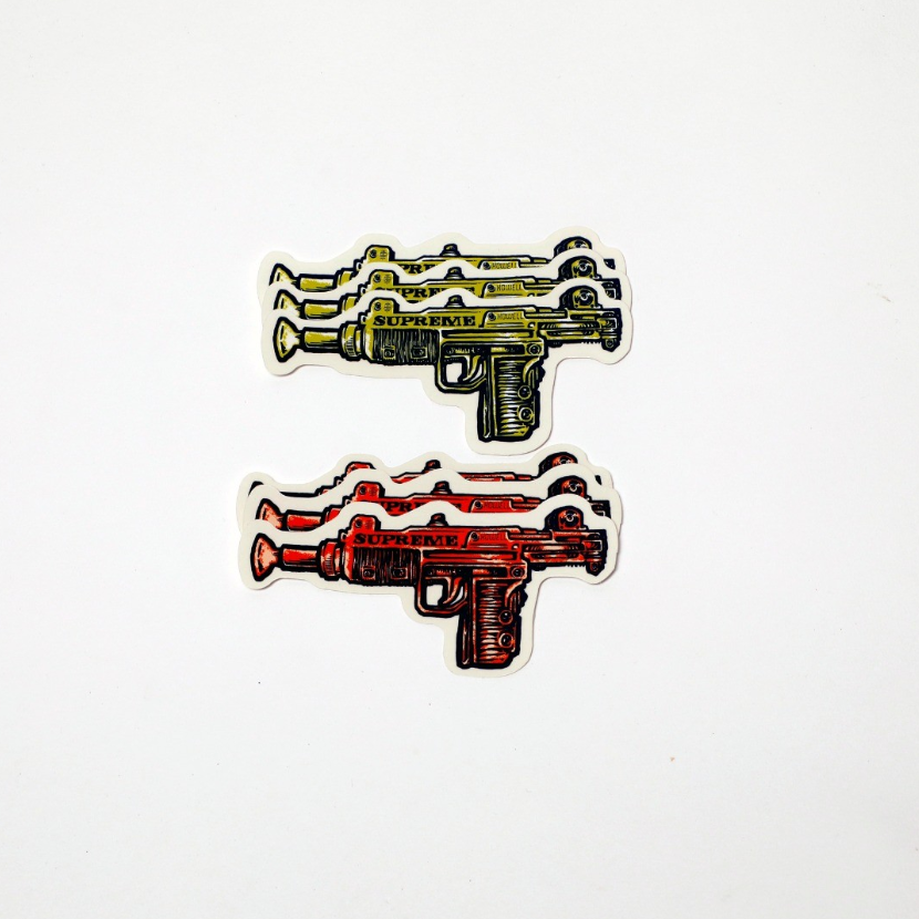 Supreme Uzi Green / Red Sticker - HypedRo