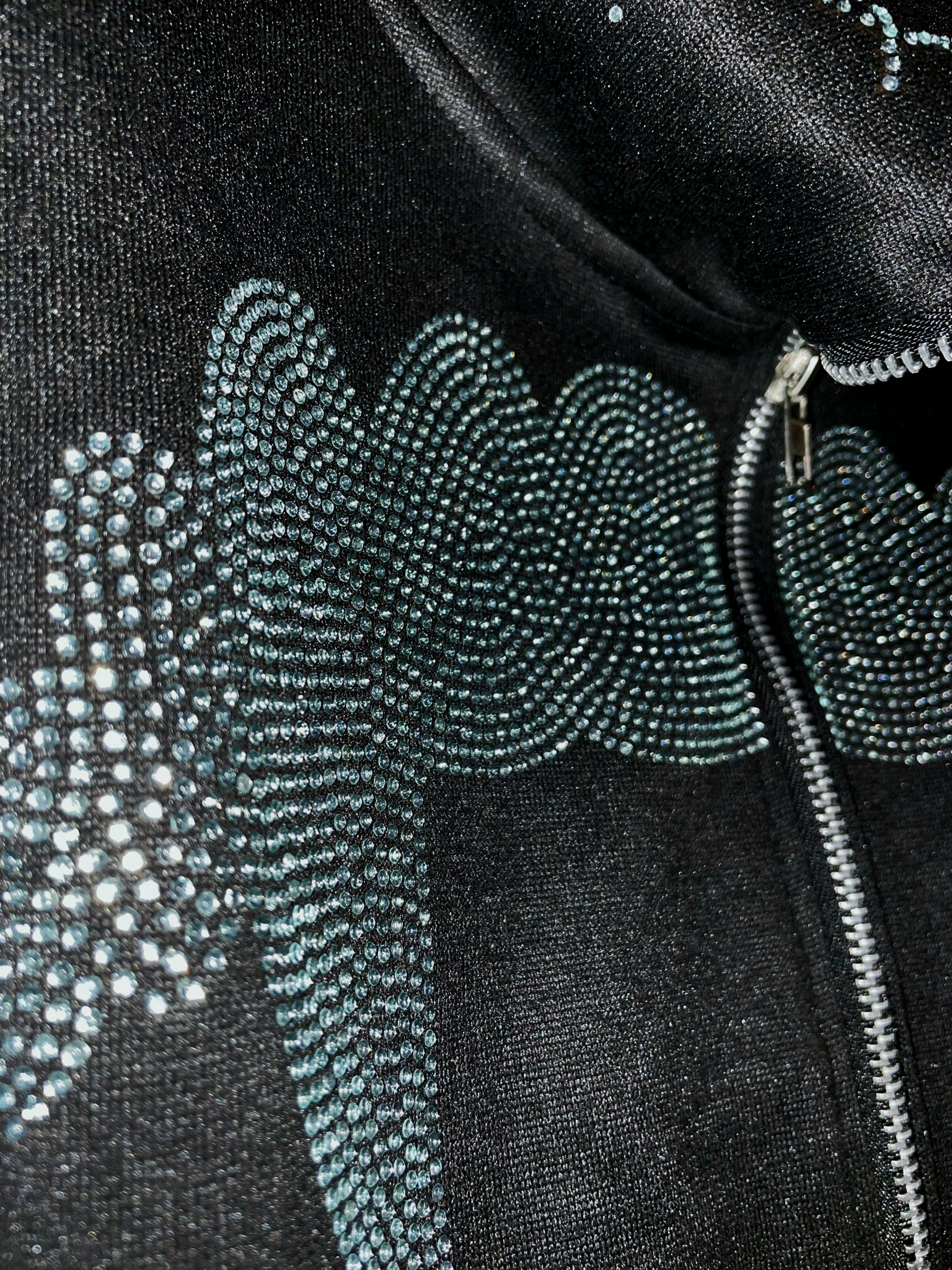 Hanorac Full-Zip Rhinestone Y2k - HypedRo